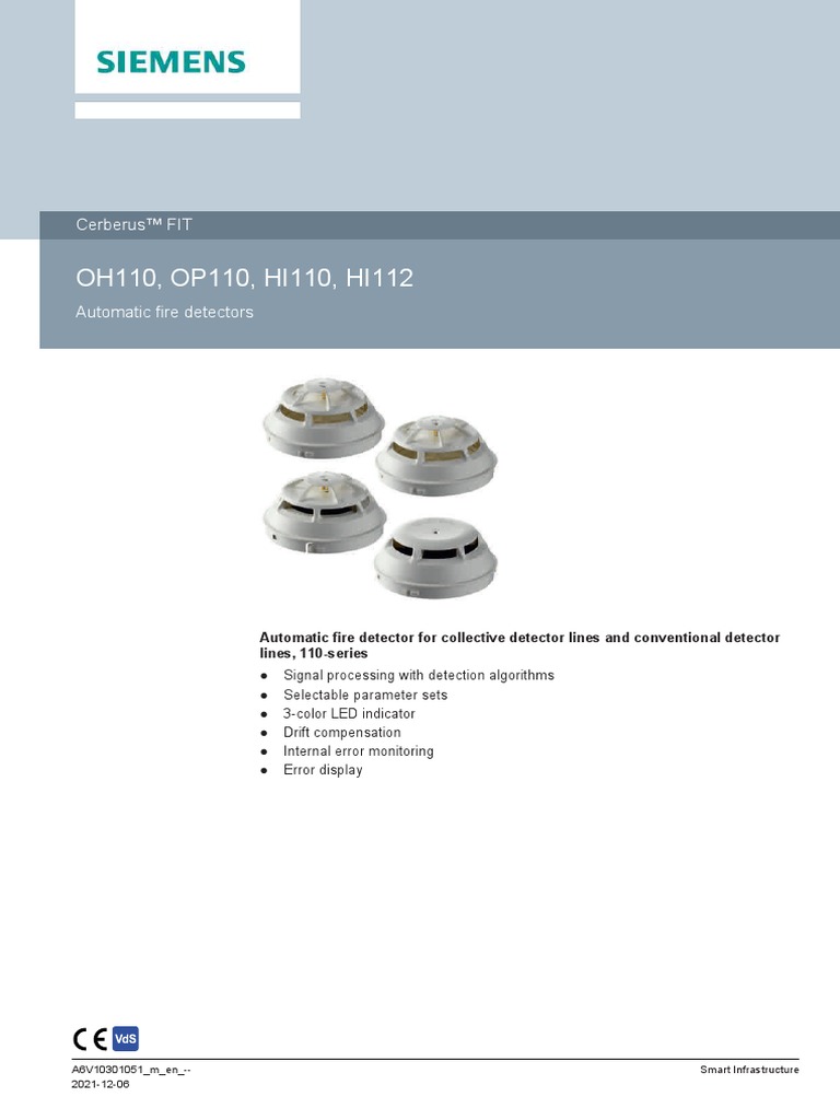 Siemens Fire Detector | PDF | Sensor | Smoke