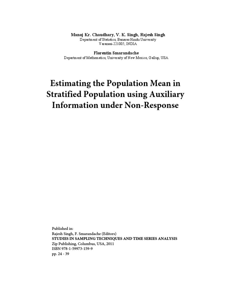 Estimating The Population Mean In Stratified Population Using Auxiliary