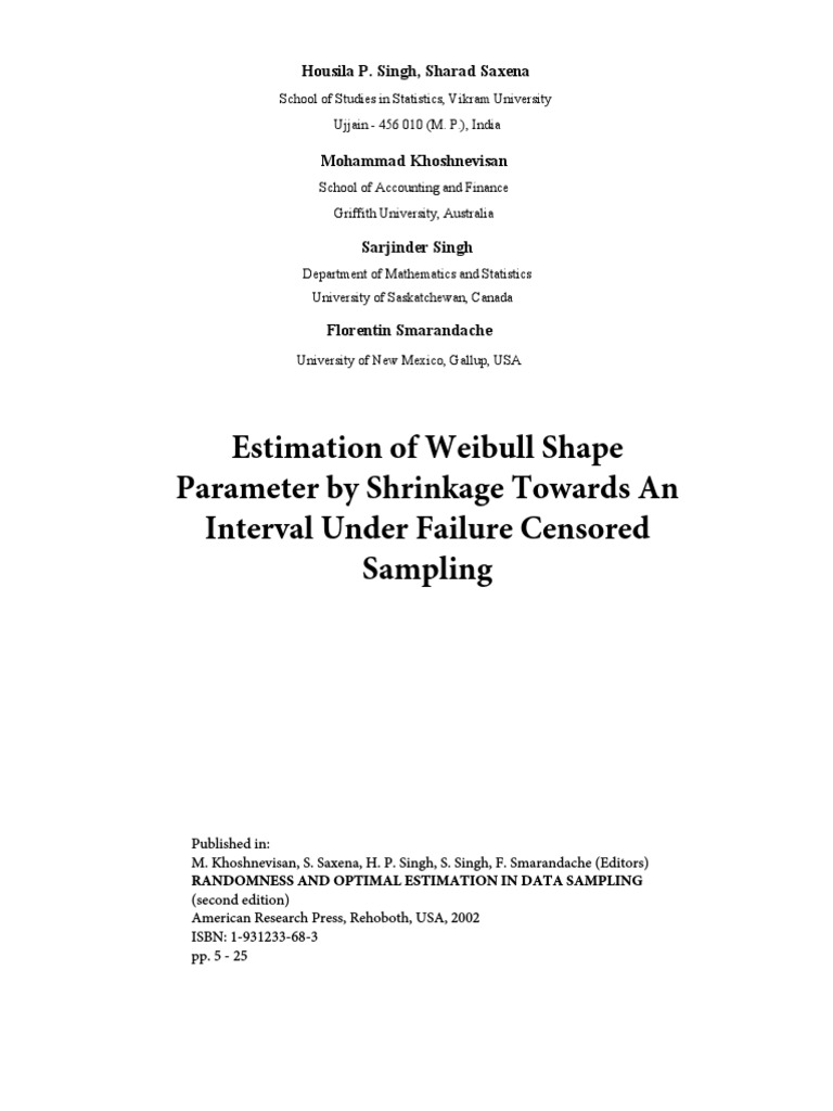 Estimation Of Weibull Shape Parameter By Shrinkage Towards An Interval