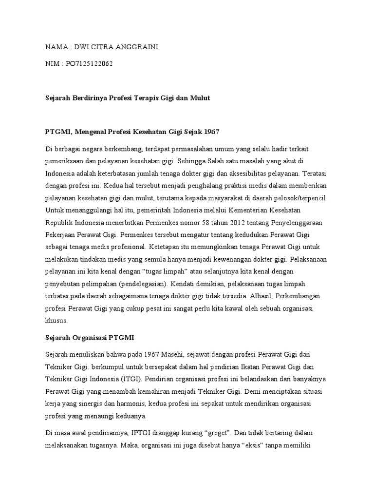 Sejarah Dan Syarat PTGMI | PDF