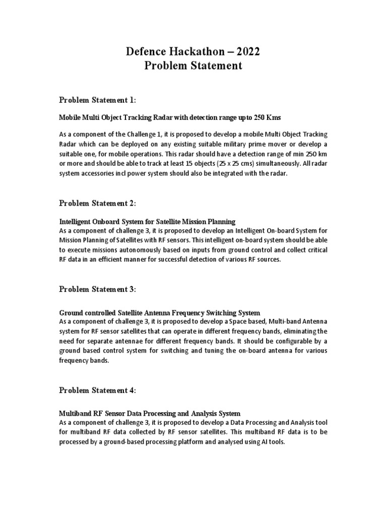 Problem Statement | PDF | Artificial Intelligence | Intelligence (AI ...