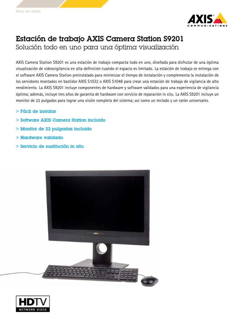 Estación de Trabajo Axis Camera Station s9201 Es ES 212455 | PDF | USB ...