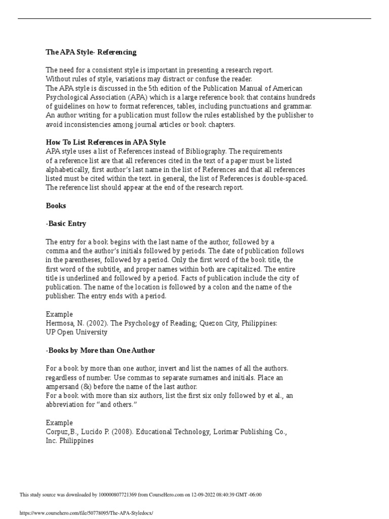 The APA Style | Download Free PDF | Apa Style | Bracket