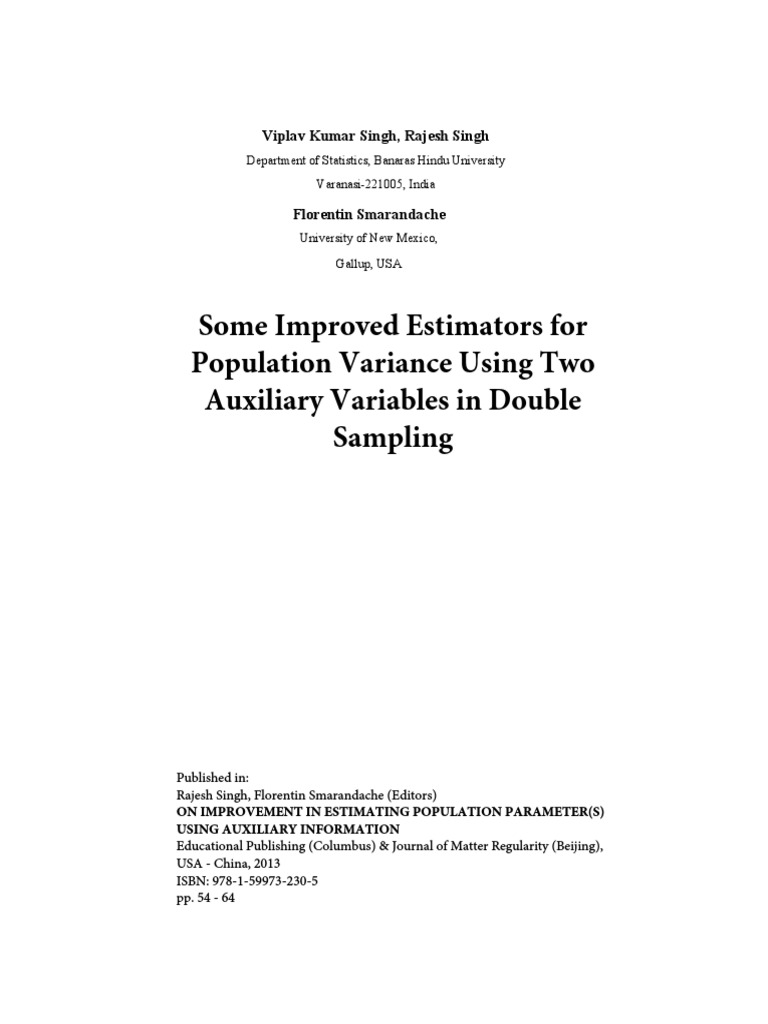 Some Improved Estimators For Population Variance Using Two Auxiliary