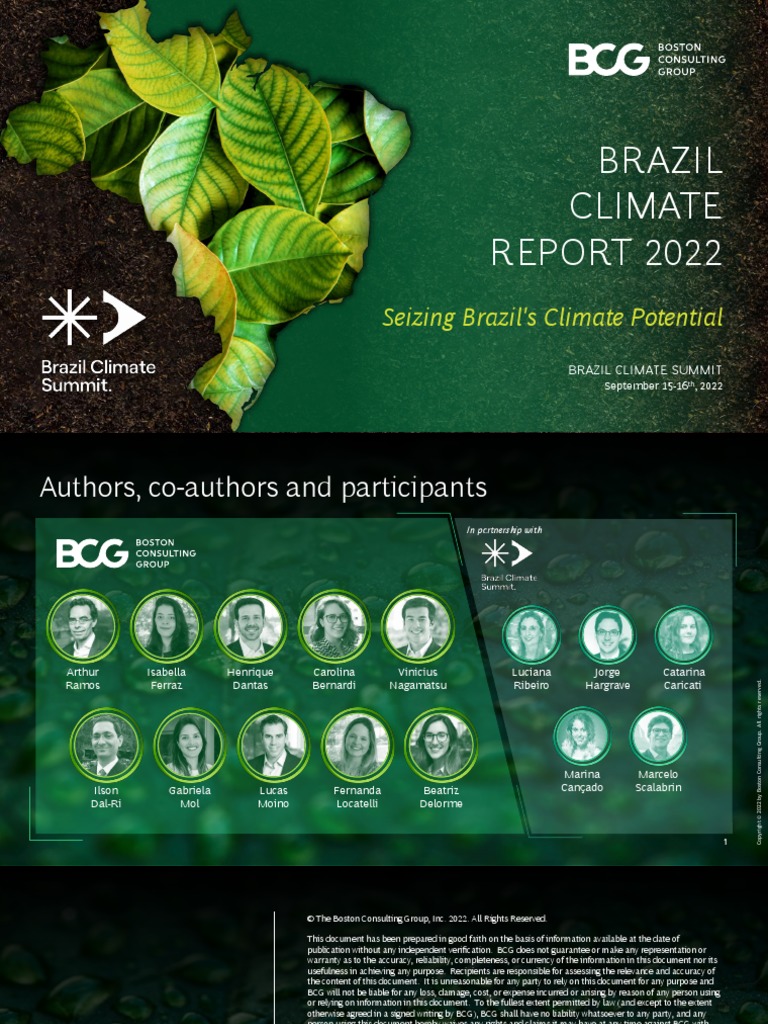 Brazil Climate Report 2022 | PDF | Renewable Energy | Climate Change