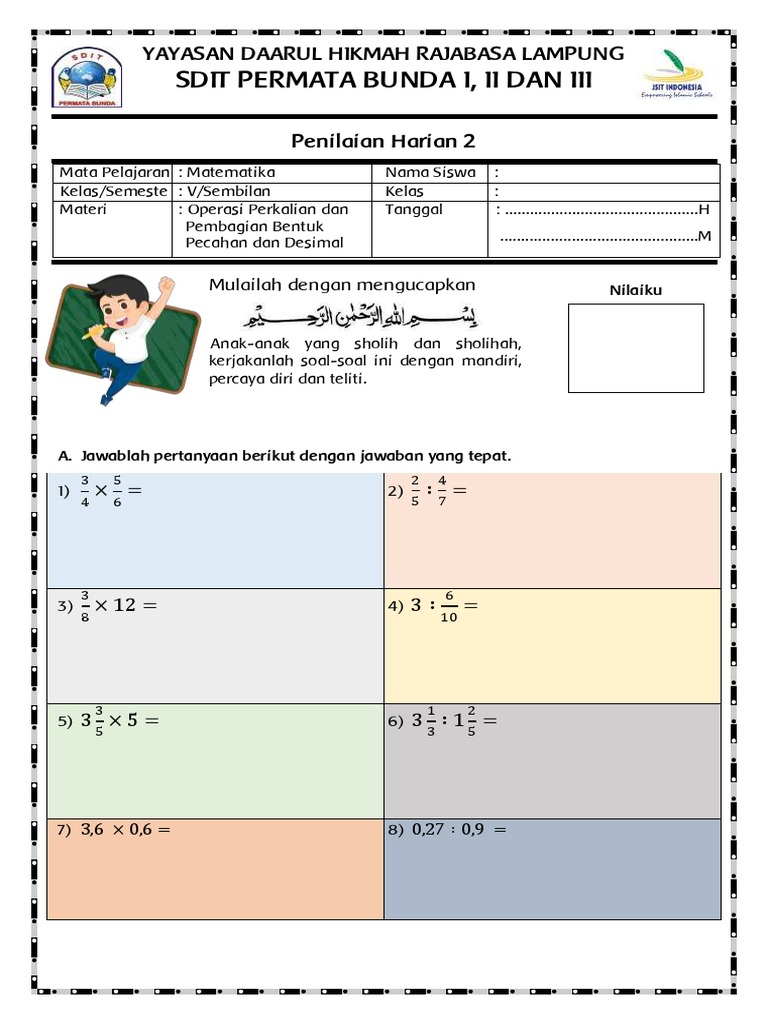 Soal PH2 Matematika Kelas 5 | PDF
