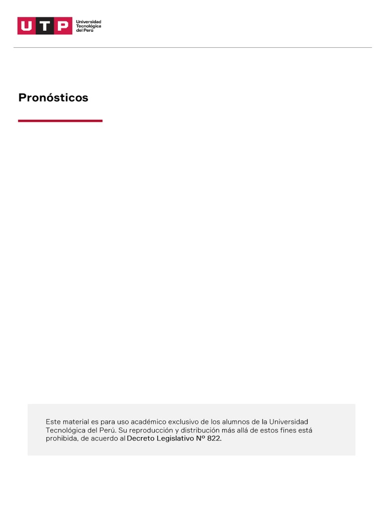 Semana 04 - Separata - Pronóstico | PDF