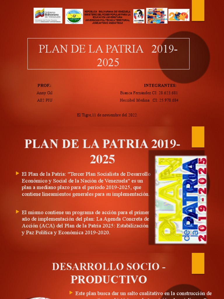Plan de La Patria 2019-2025 | PDF | Venezuela | Institución