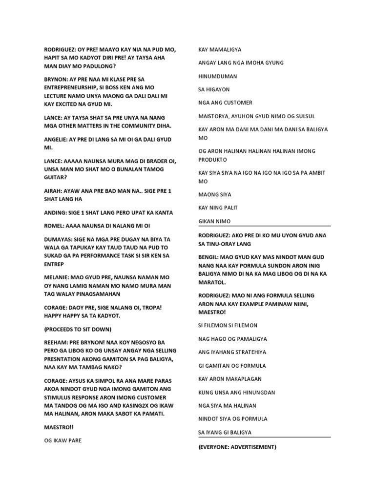 Sales Presentation Script | PDF