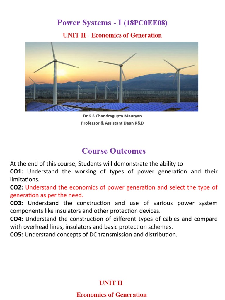 Ps I Unit 2 PPT 2021 | PDF | Power Station | Watt