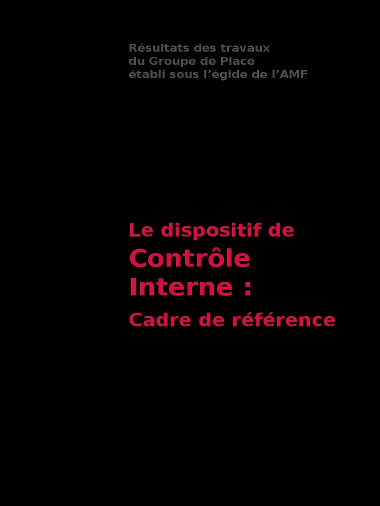 Le Dispositif Du Controle Interne 2007 | Download Free PDF | Contrôle interne | Conformité