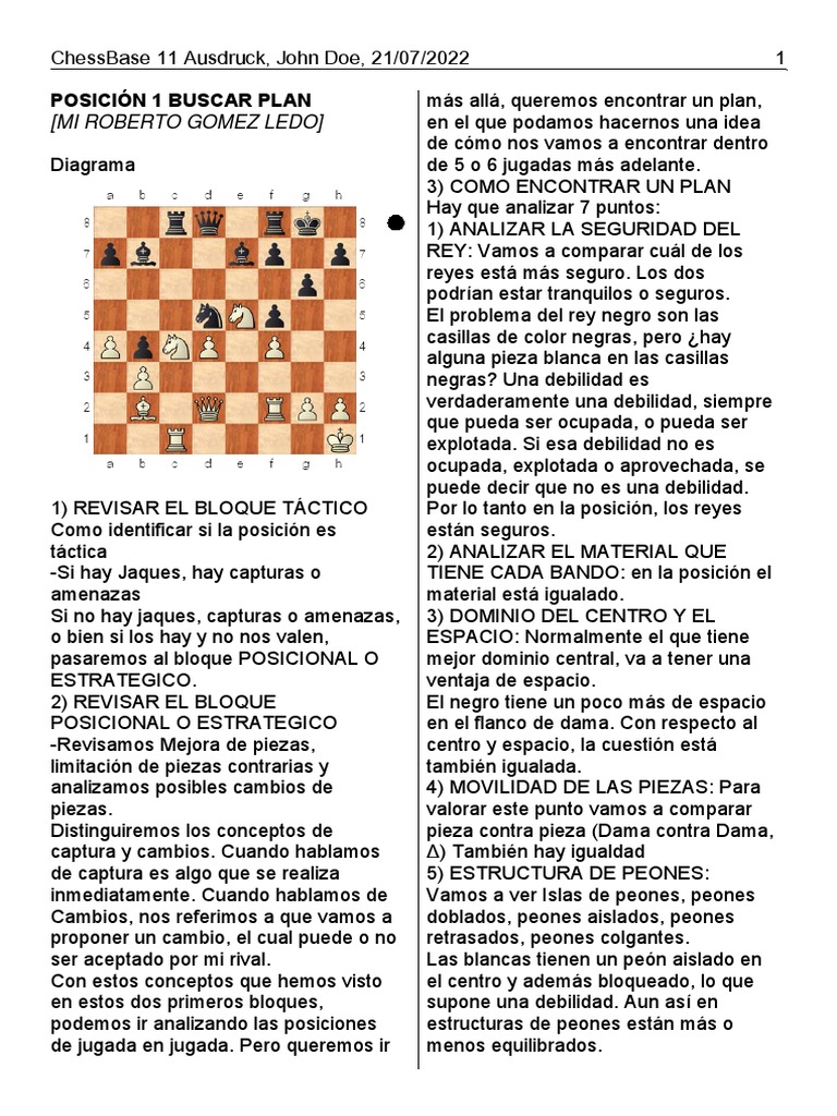 2022 - 11 - 10 Valoracion de Posiciones | PDF | Ajedrez | Teoría del ...