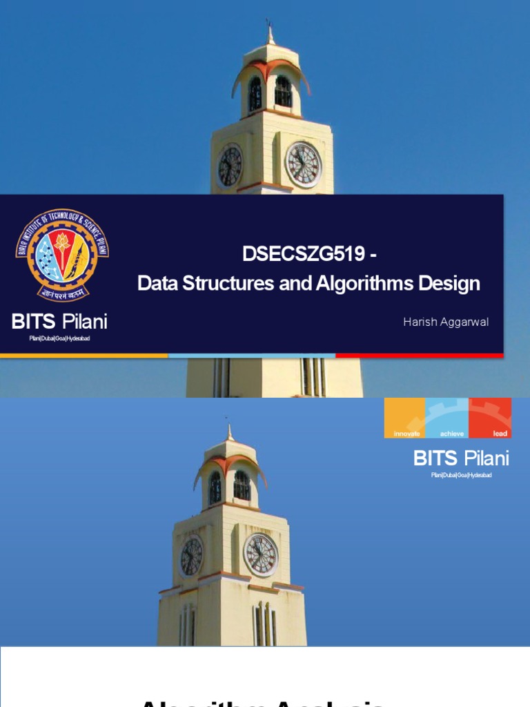 Dsecszg519 Lec 01 Pdf Algorithms Theoretical Computer Science