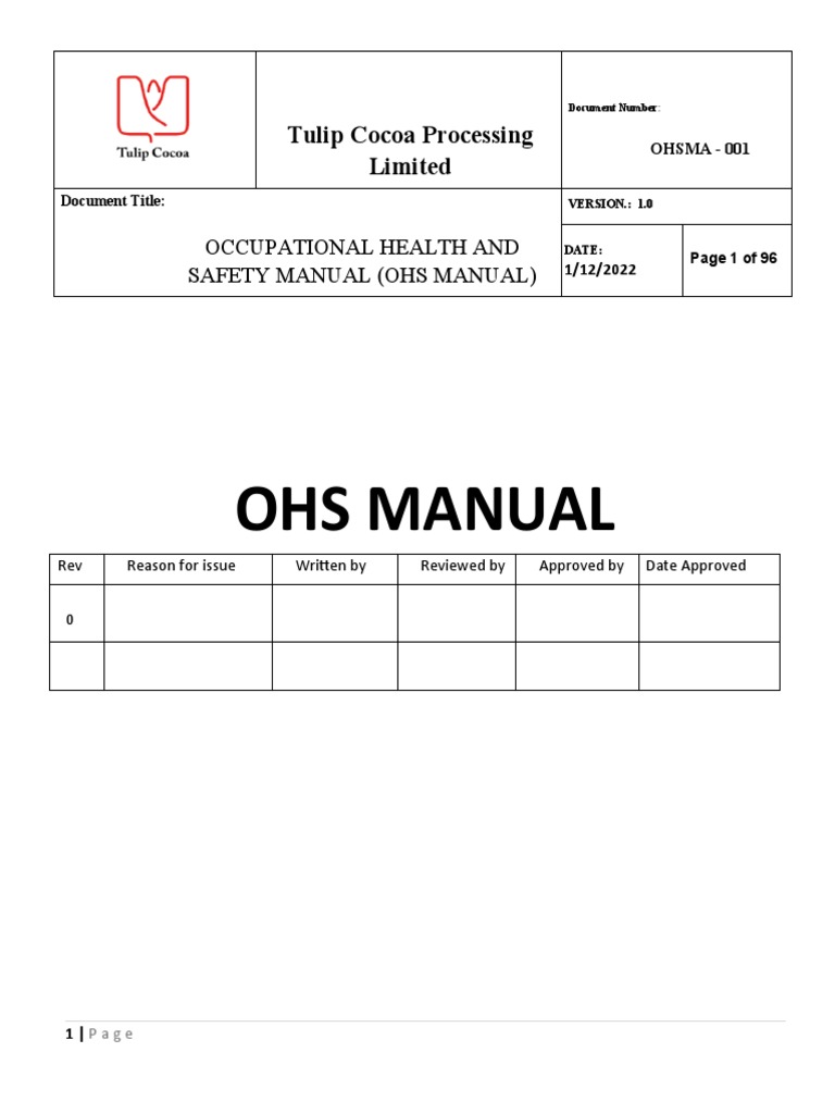 OHS Guide for Tulip Cocoa Staff | PDF | Noise | Decibel