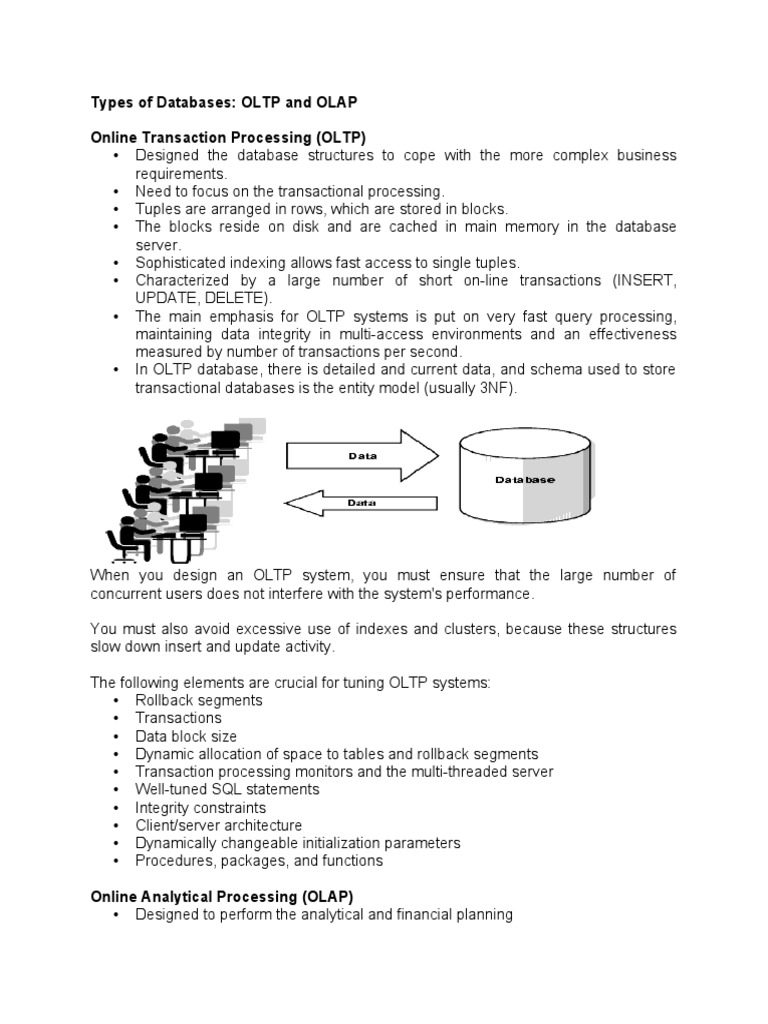 Types of Databases: Understanding OLTP and OLAP Systems | PDF | Databases | Software