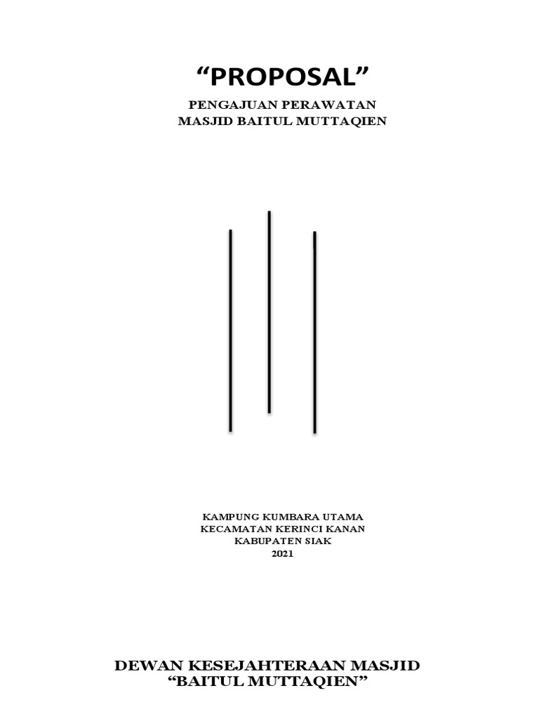 Proposal Pengajuan Perawatan Masjid | PDF