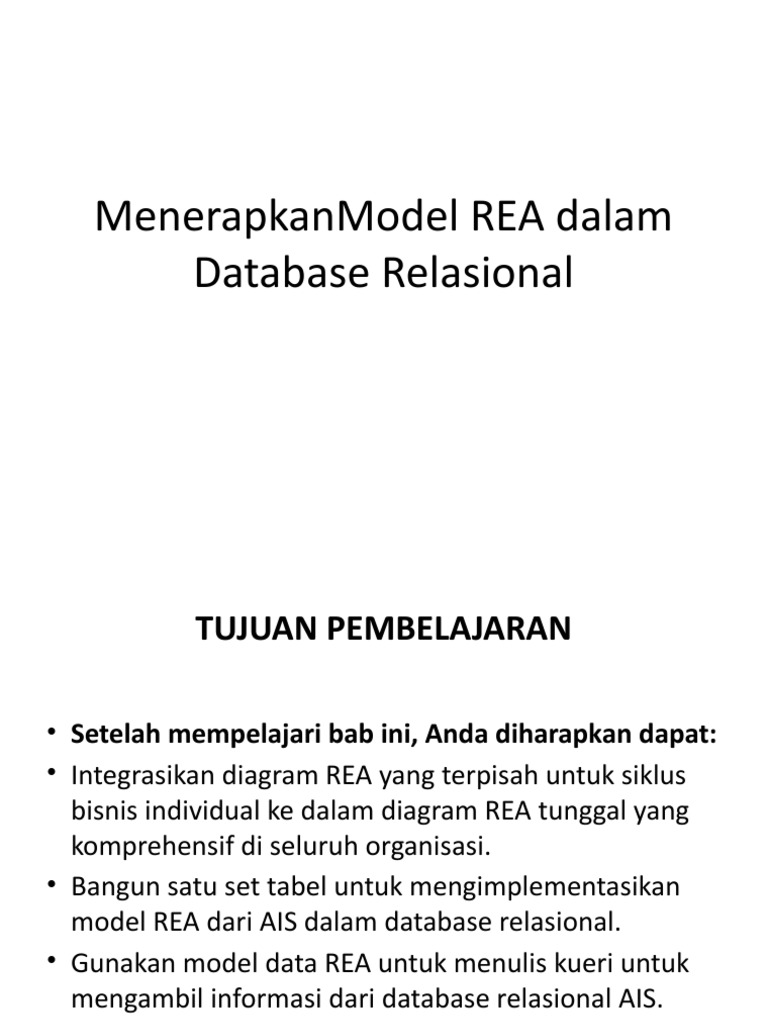 Chapter 20 Menerapkan Model REA Dalam Database Relasional | PDF | Bisnis | Pengelolaan Keuangan ...
