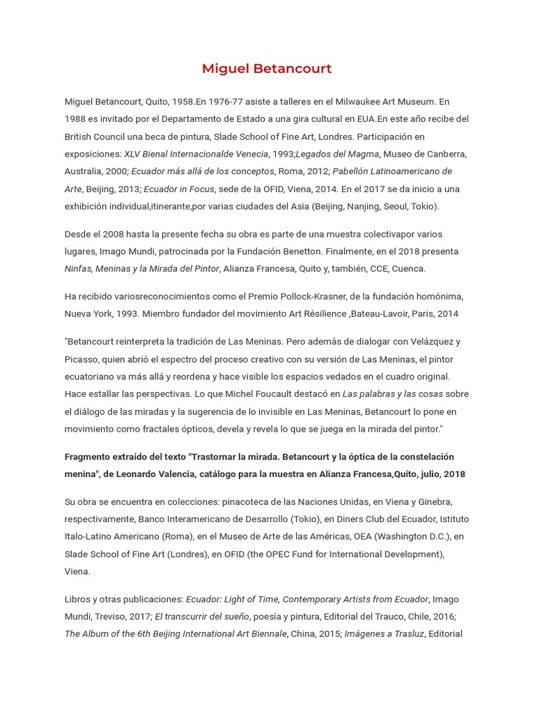 Reportaje | PDF | Ecuador | Las artes