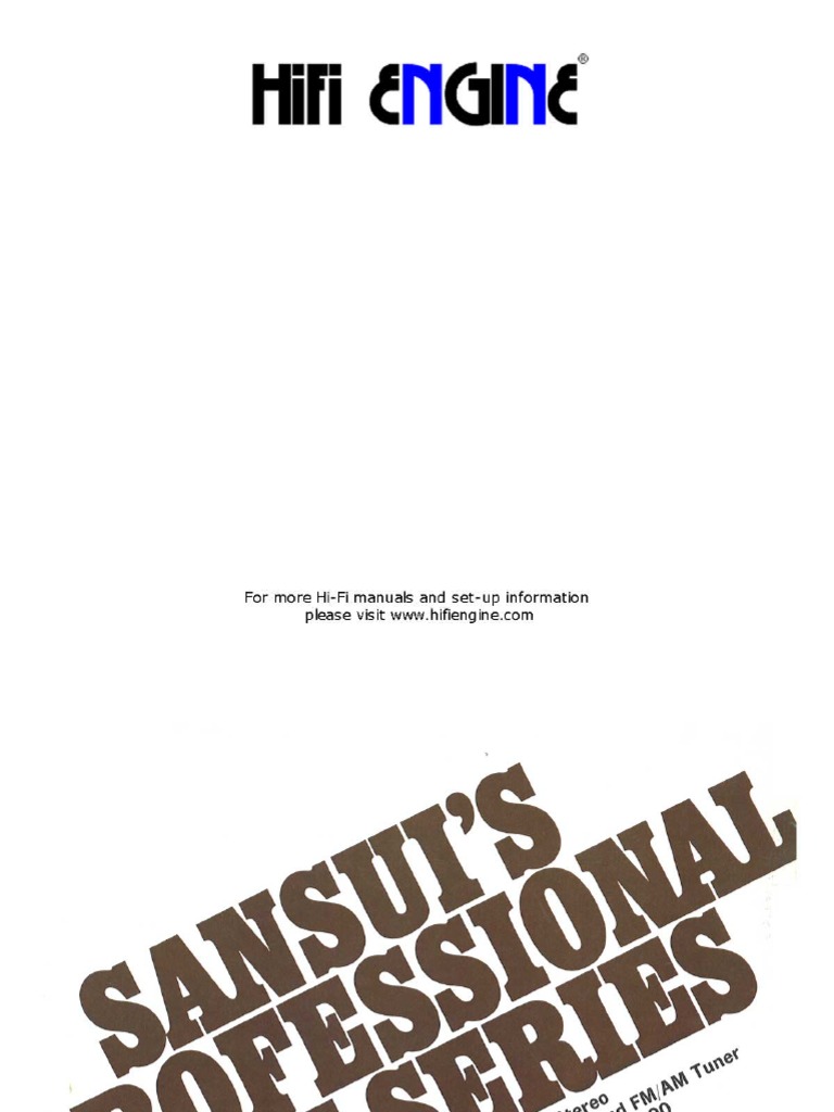 Hfe Sansui Pro Series Catalog | PDF