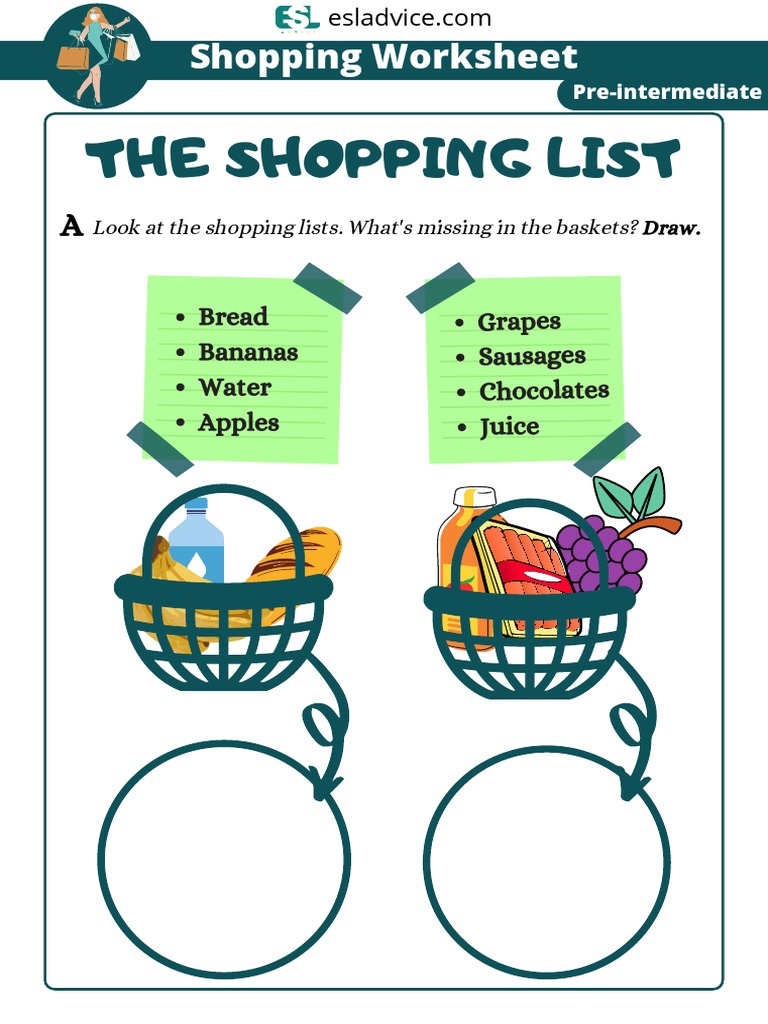 ESL Shopping Worksheet for Beginners | PDF | Sweater | Fashion