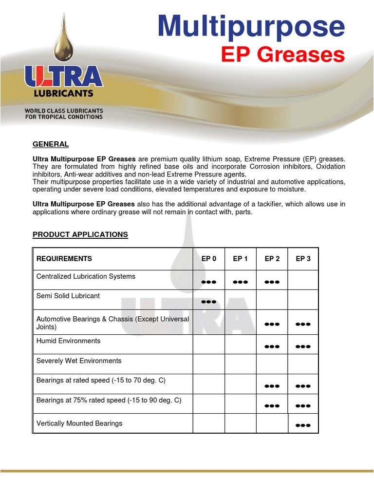 Ultra Multipurpose Ep Grease | PDF | Mechanical Engineering | Building Engineering