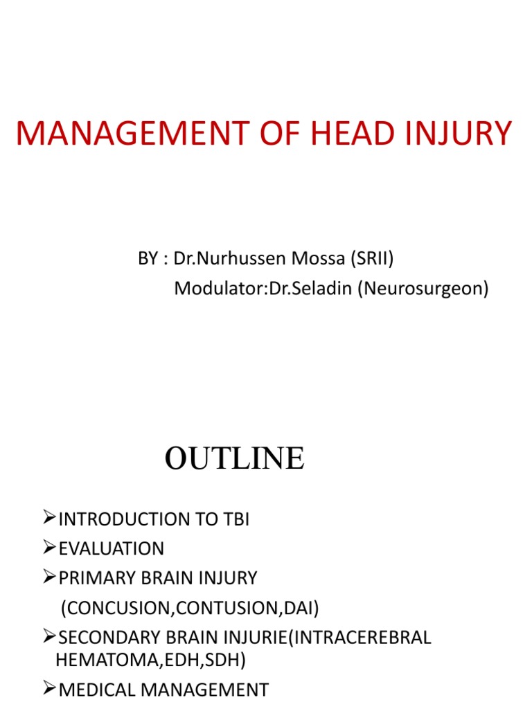 Head Injury Management Guide | PDF | Traumatic Brain Injury | Concussion