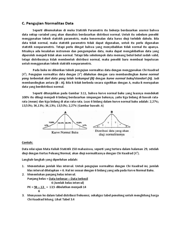 Pengujian Normalitas Data | PDF | Metode & Bahan Ajar