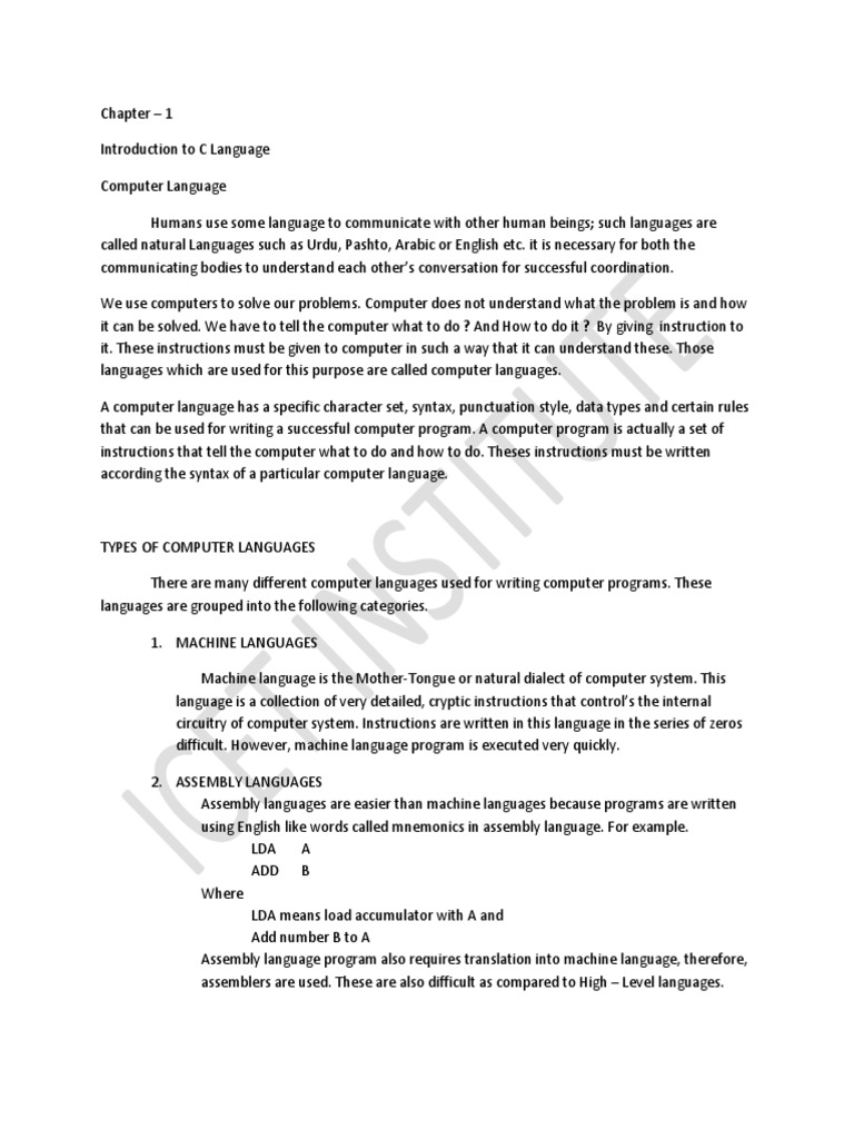 C Pdf Programming Computer Program 