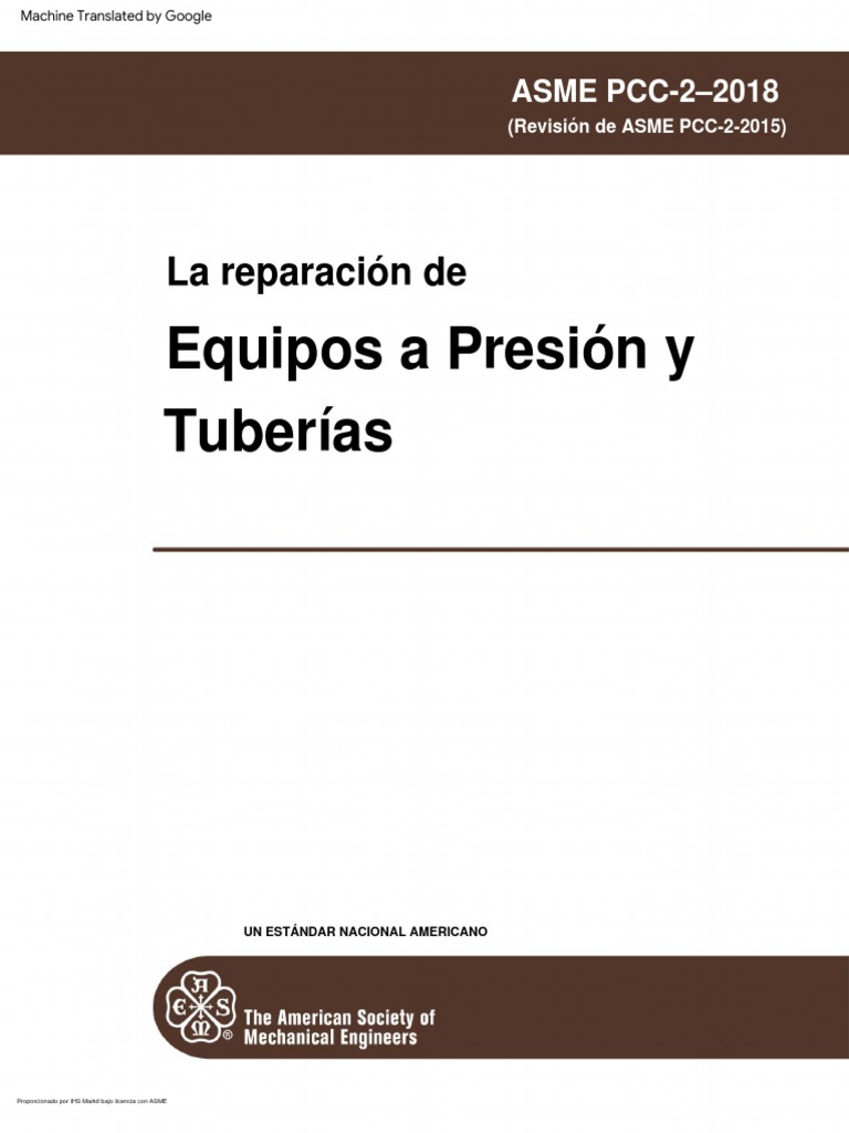Asme PCC 2-2018 Traducccion | PDF | Patentar | Ingeniería