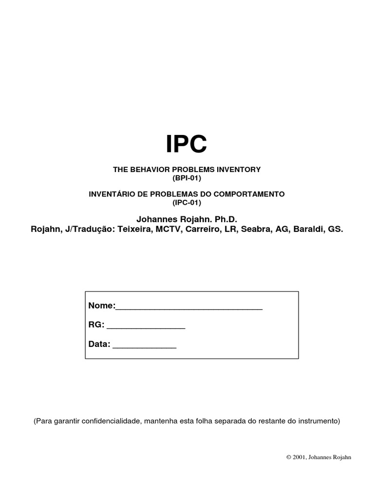 Bpi 01 | PDF | Quociente de inteligência | Tempo