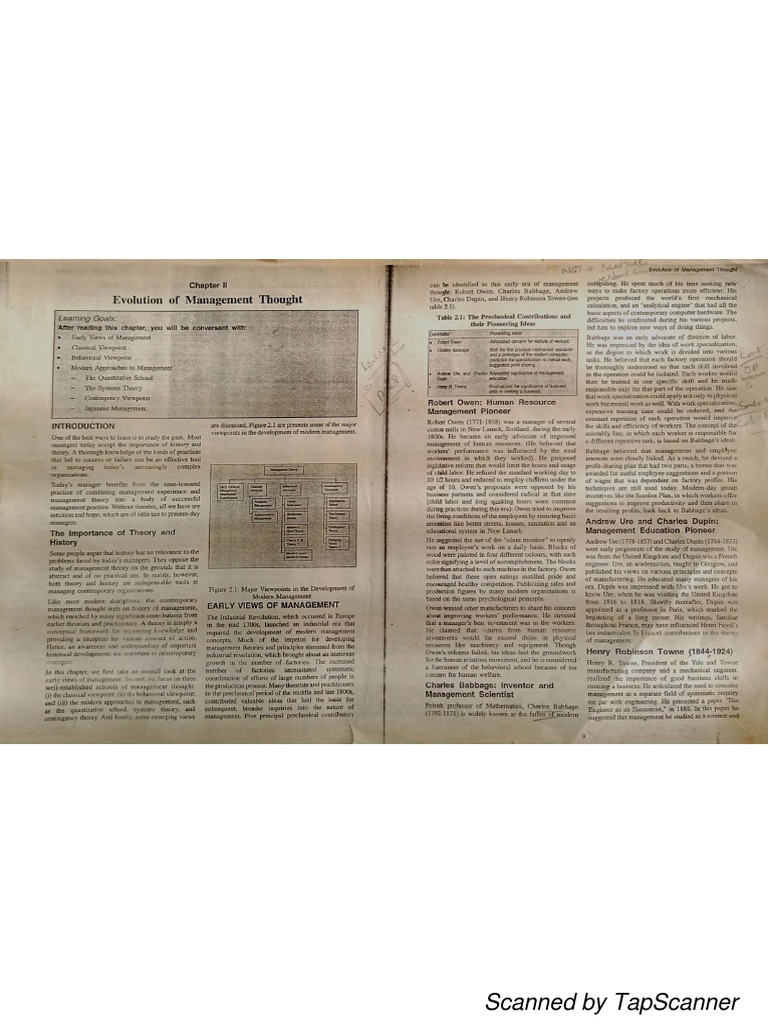 Evolution of Management Thought | PDF