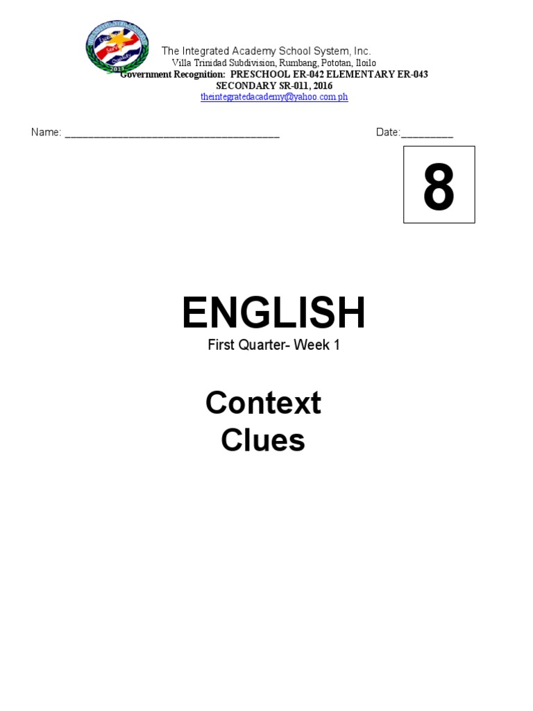 Eng8 Q1 W1 EDITED | PDF