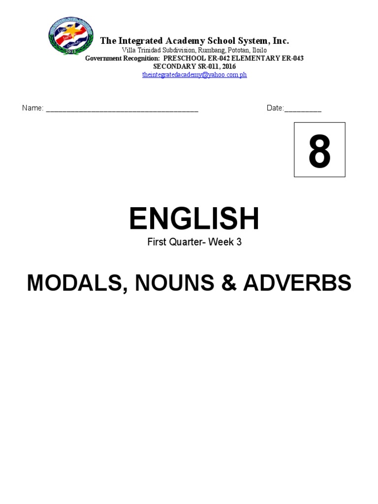 Eng8 Q1 W3 EDITED | Download Free PDF | Verb | Adverb