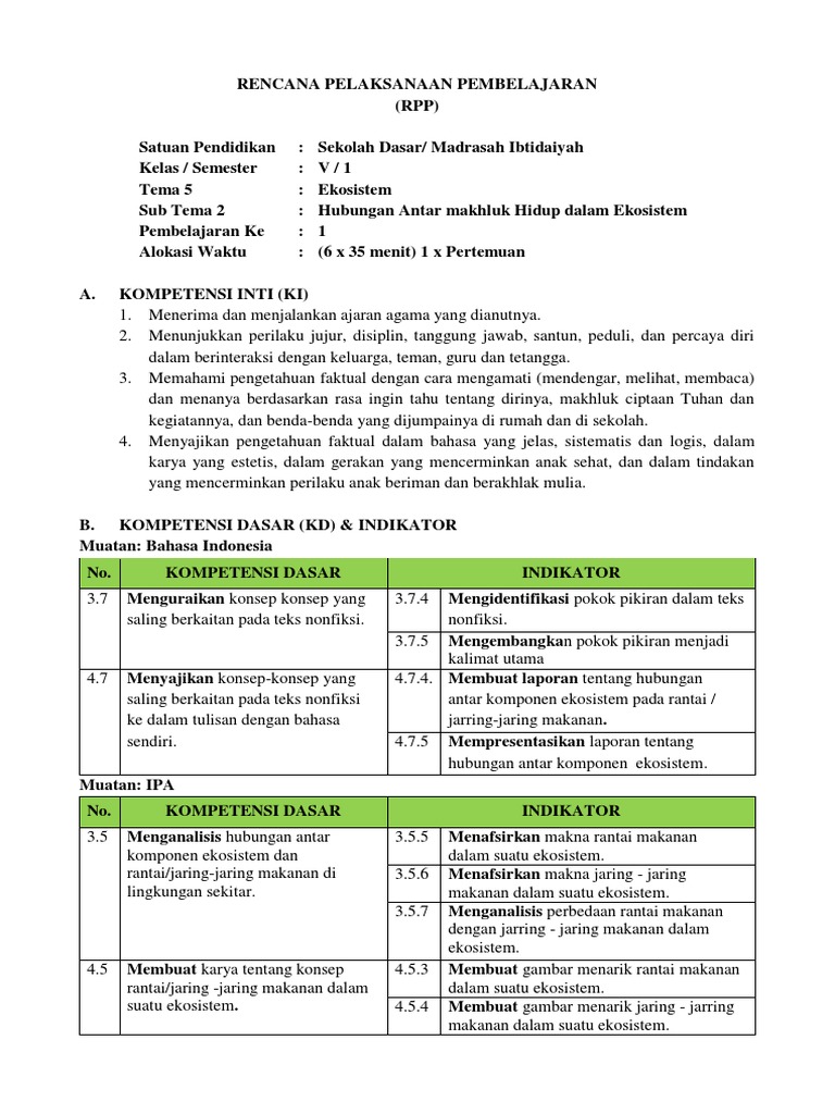 RPP Konsep Dasar Sains | PDF