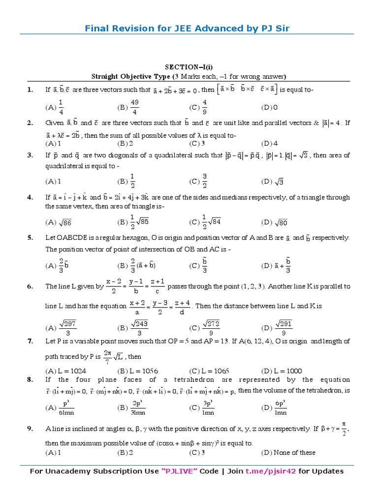 01 Vector 3d Pdf Plane Geometry Geometric Shapes