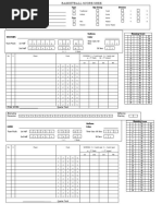 Score Sheets Netball | PDF | Team Sports | Ball Games