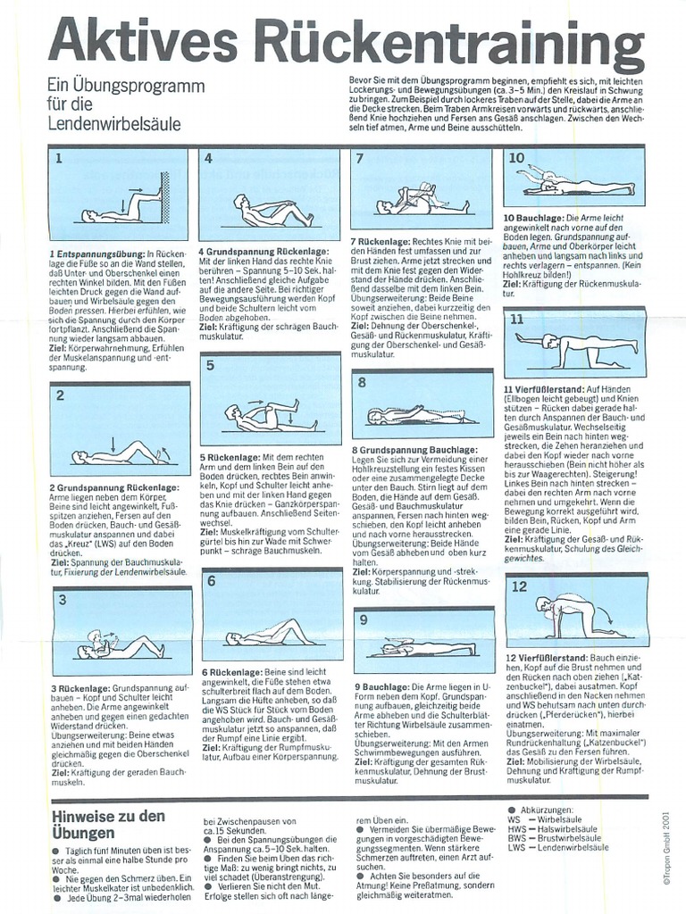 Aktives Rückentraining LWS | PDF