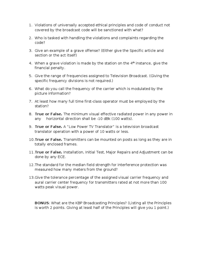 BONUS: What Are The KBP Broadcasting Principles? (Listing All The ...