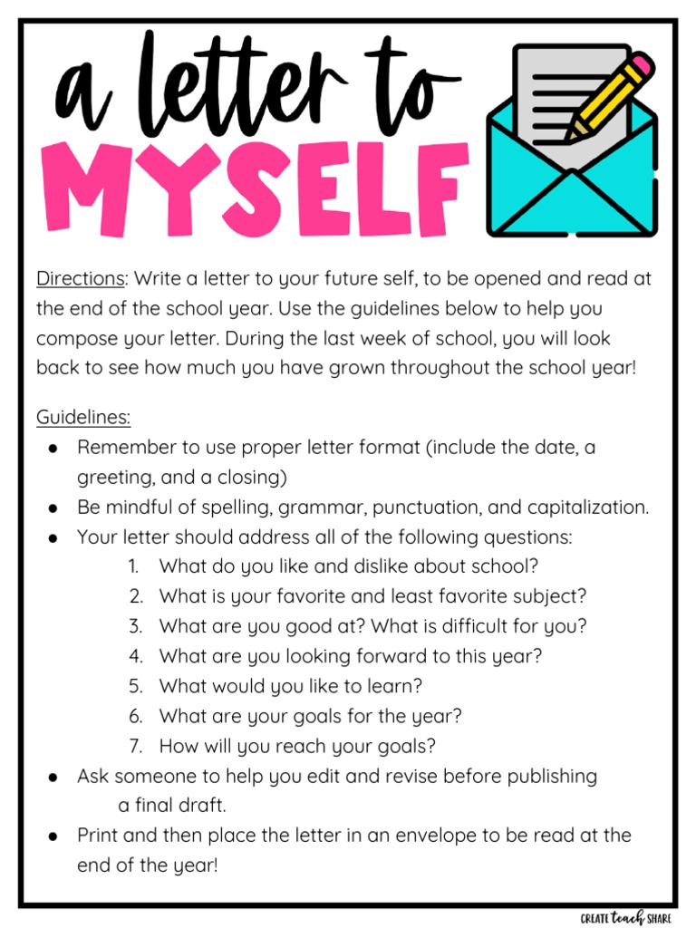 Letter To Myself | PDF | Career & Growth