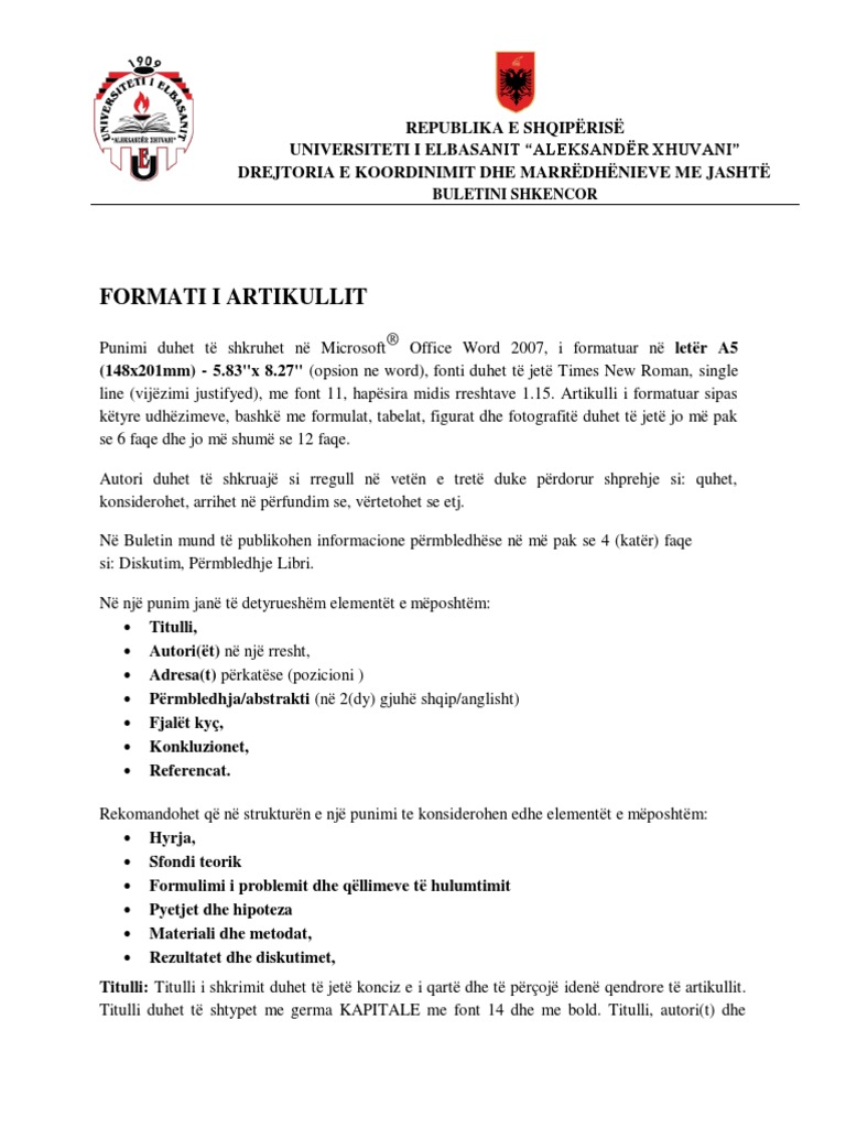Formati I Artikullit | PDF