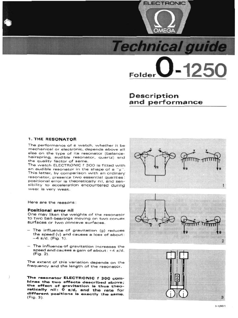 Omega Technical 1250 | PDF