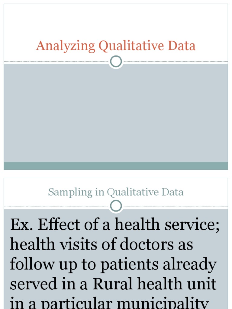 Analyzing Qualitative Data | PDF | Questionnaire | Qualitative Research