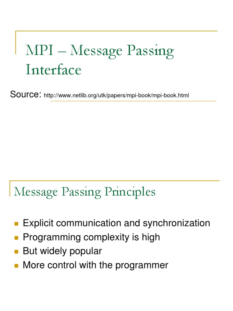 Mpi 1 | PDF | Message Passing Interface | Information Age Mpi 1 | PDF | Message Passing Interface | Information Age