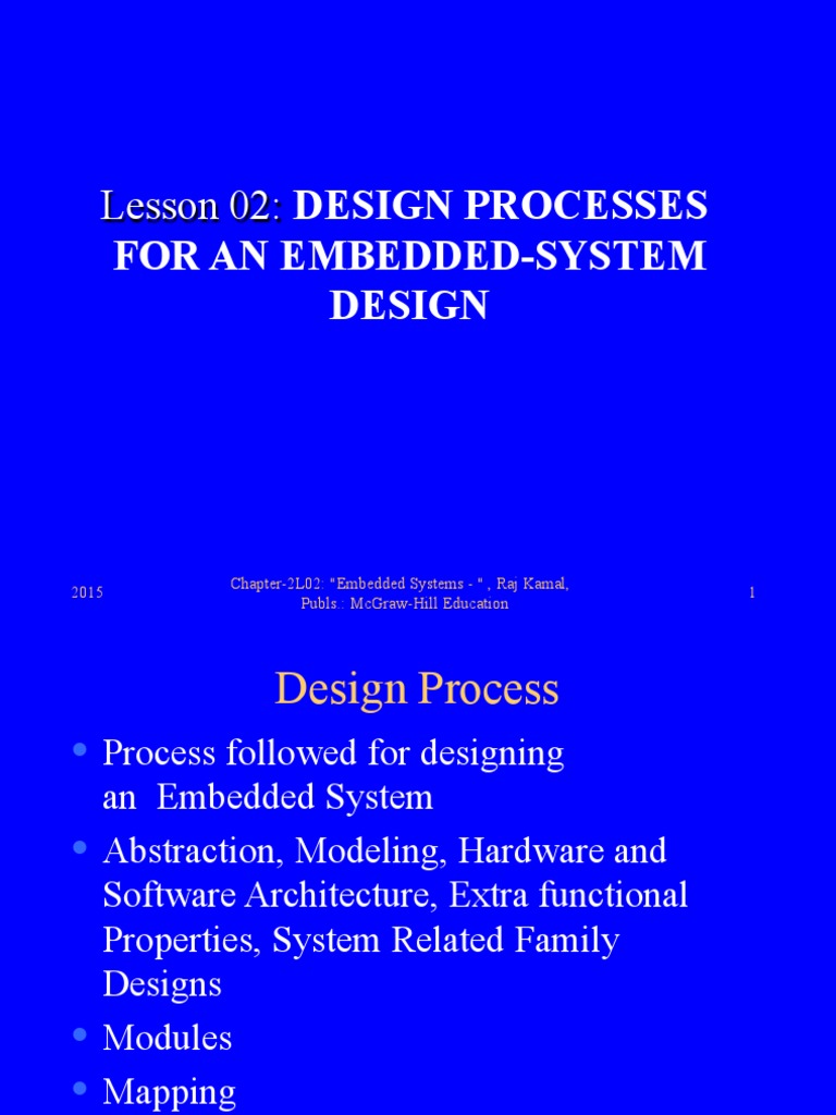 Chap02Lesson 2DesignPocessEmsys Revised | Download Free PDF | Embedded ...