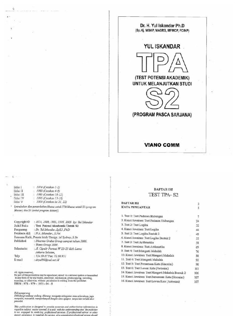 Belajar Sendiri TPA 1-1-1 | PDF Belajar Sendiri TPA 1-1-1 | PDF