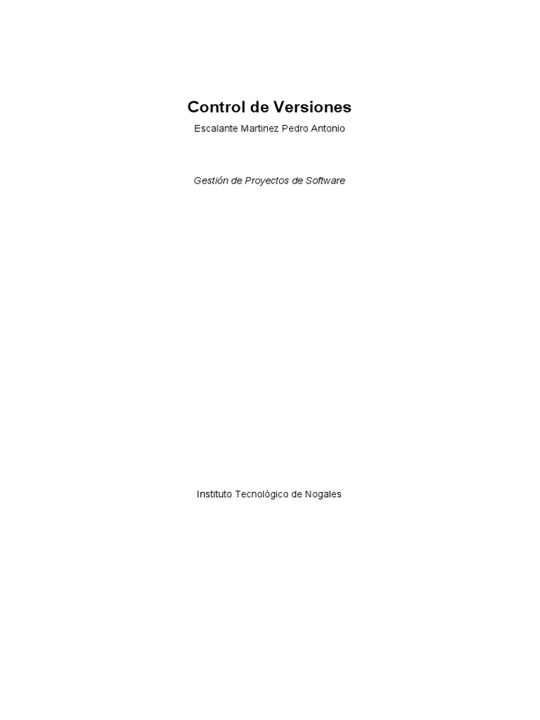 Control de Versiones | PDF | Control de versiones | Software