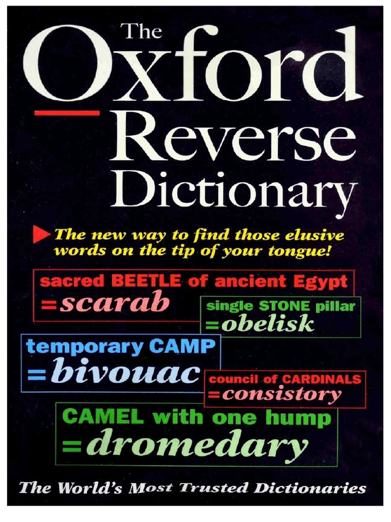 Qdoc - Tips The Oxford Reverse Dictionary | PDF