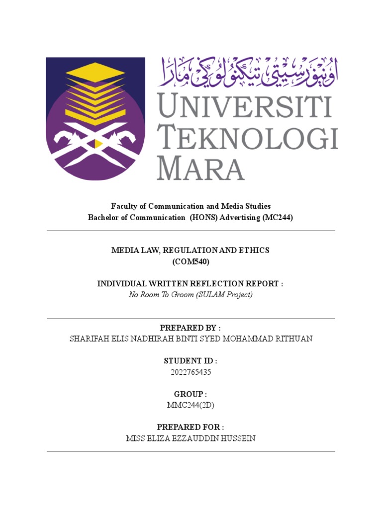 Individual Written Reflection Report | PDF | Communication