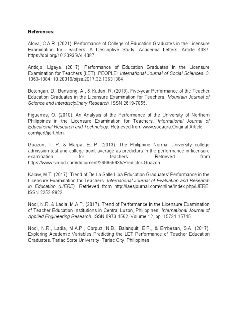 References (RRS) | PDF