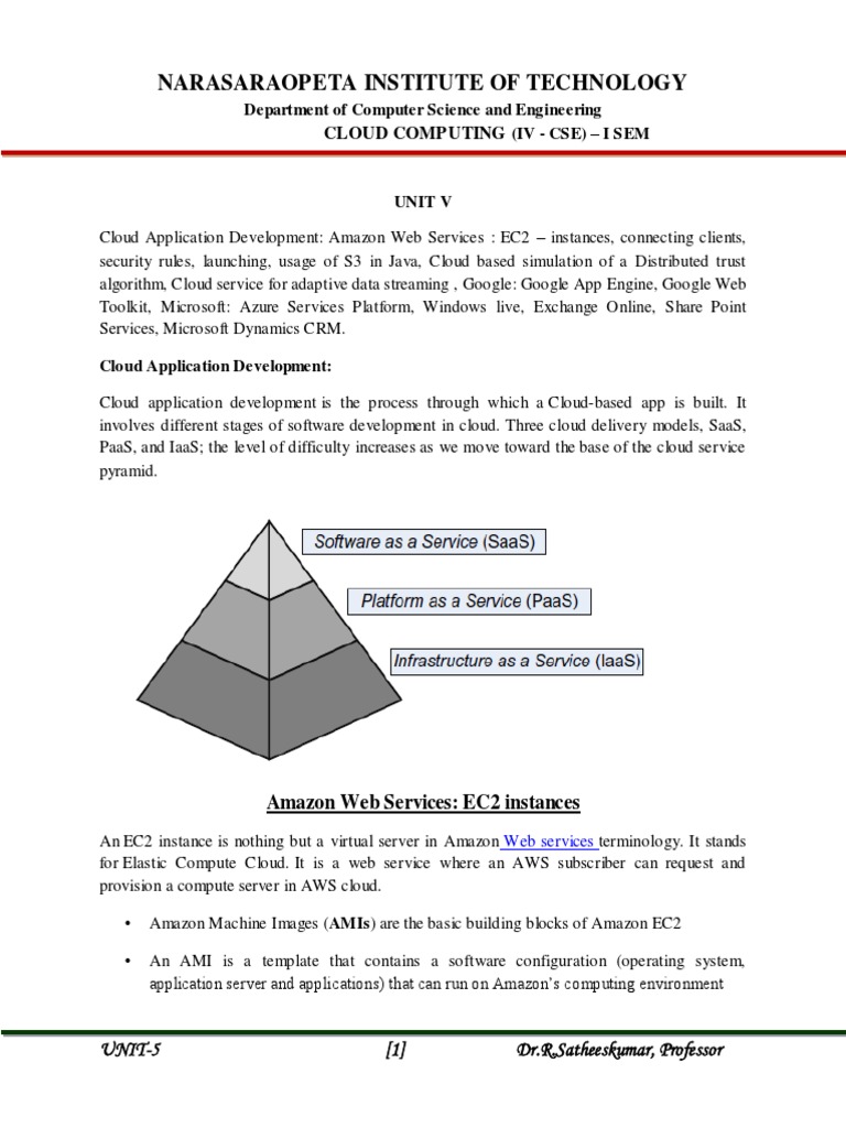 Cloud Computing UNIT-5 | PDF | Microsoft Azure | Cloud Computing